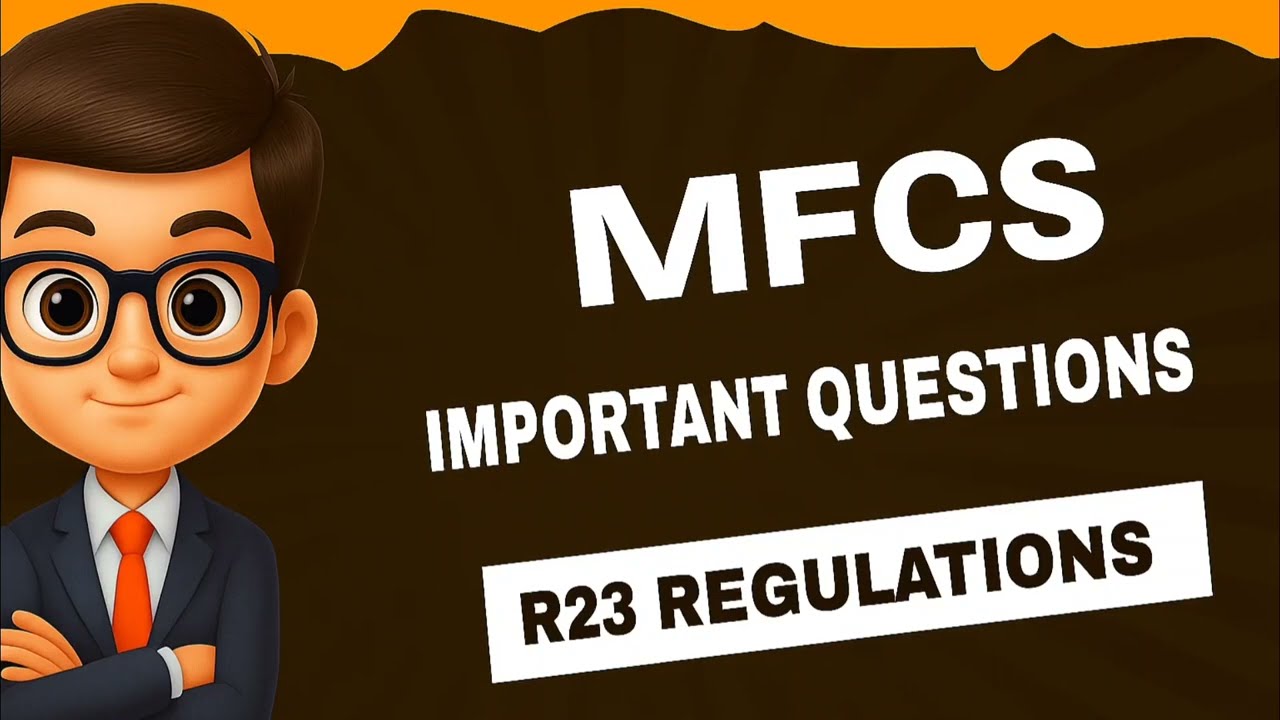 MFCS IMPORTANT QUESTIONS|R23 REGULATION JNTU|