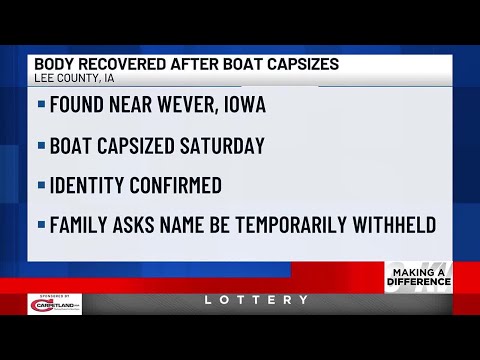 Body recovered 2 days after boat capsizes