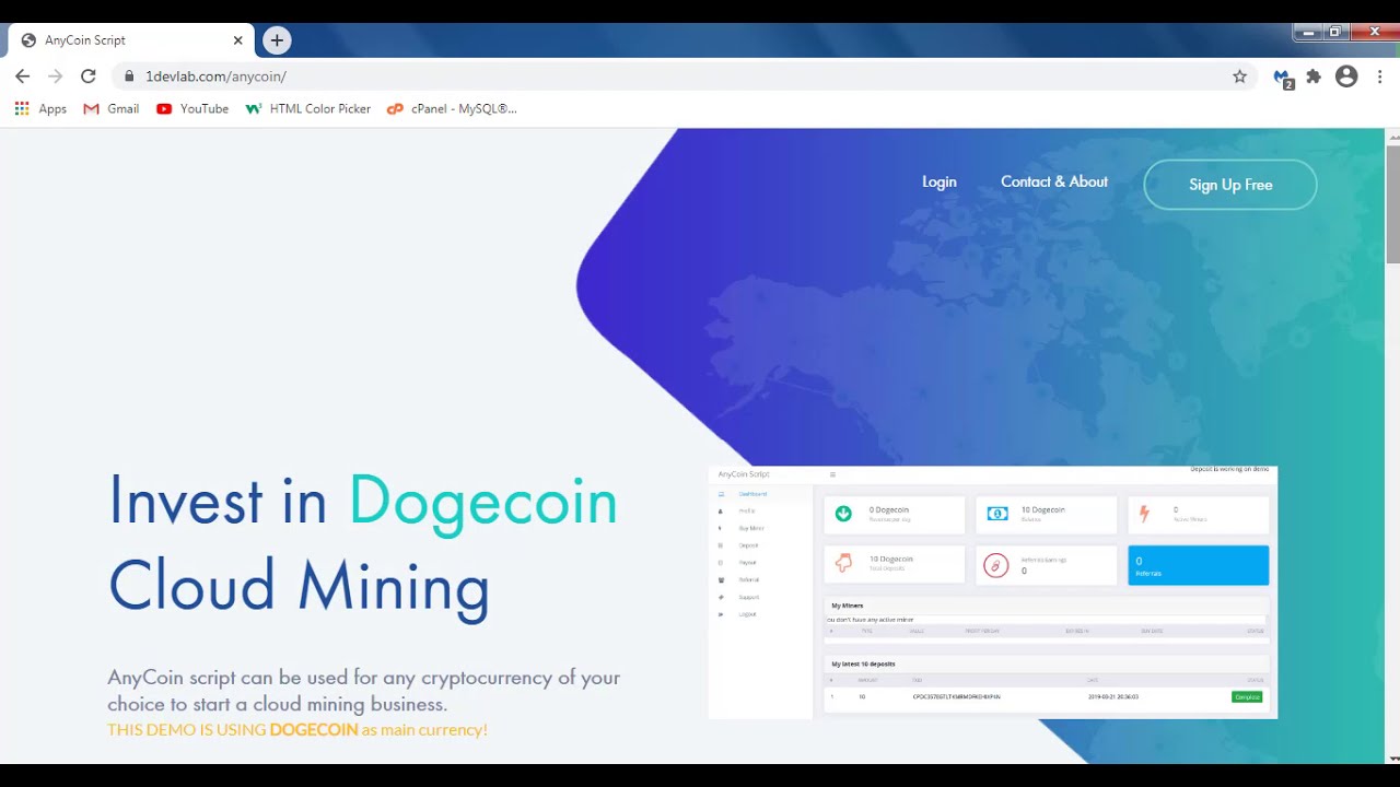 Mining Script | AnyCoin Cloud Crypto Mining
