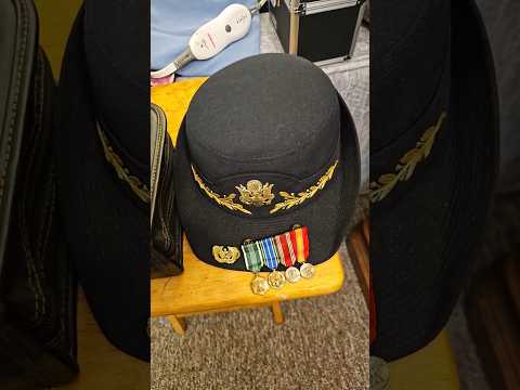 US army female field grade general officer service hat worth $385.00 plus military medals