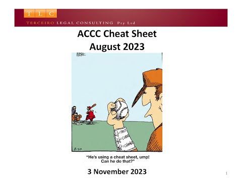 ACCC Cheat Sheet - August 2023