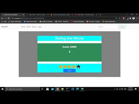 [Demo] movie recommendation using django || rating based recommendation || python project
