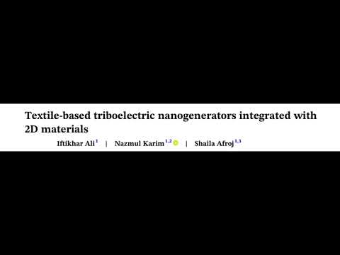 Textile Based Triboelectric Nanogenerators Integrated with 2D Materials