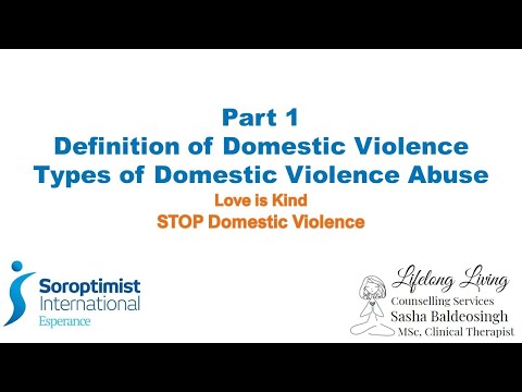 Part 1: Definition of Domestic Violence and Types of Abuse (English Subtitles)