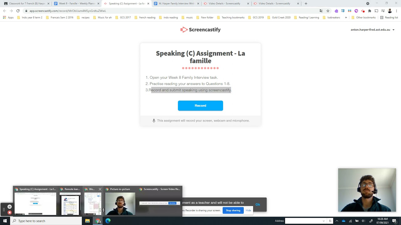 Speaking assignment - full instructions