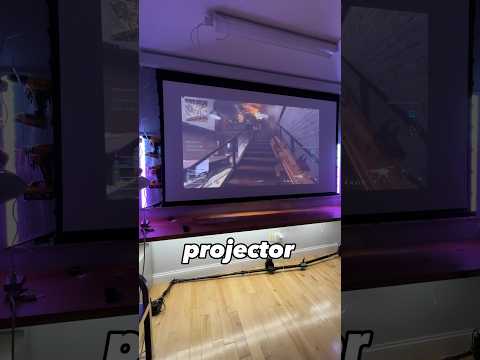 100 inch motorized #projector screen setup with #vividstorm and #xgimi