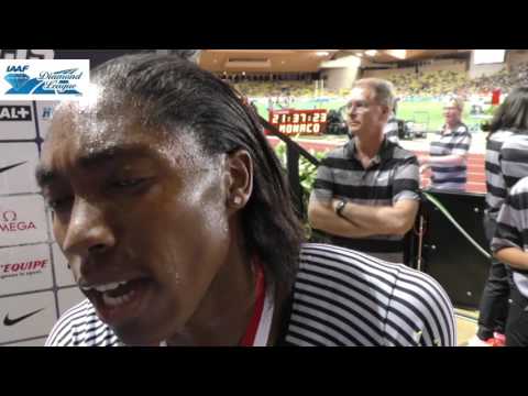 Caster Semenya: it was 'fantastic' to break the Diamond League record over 800m