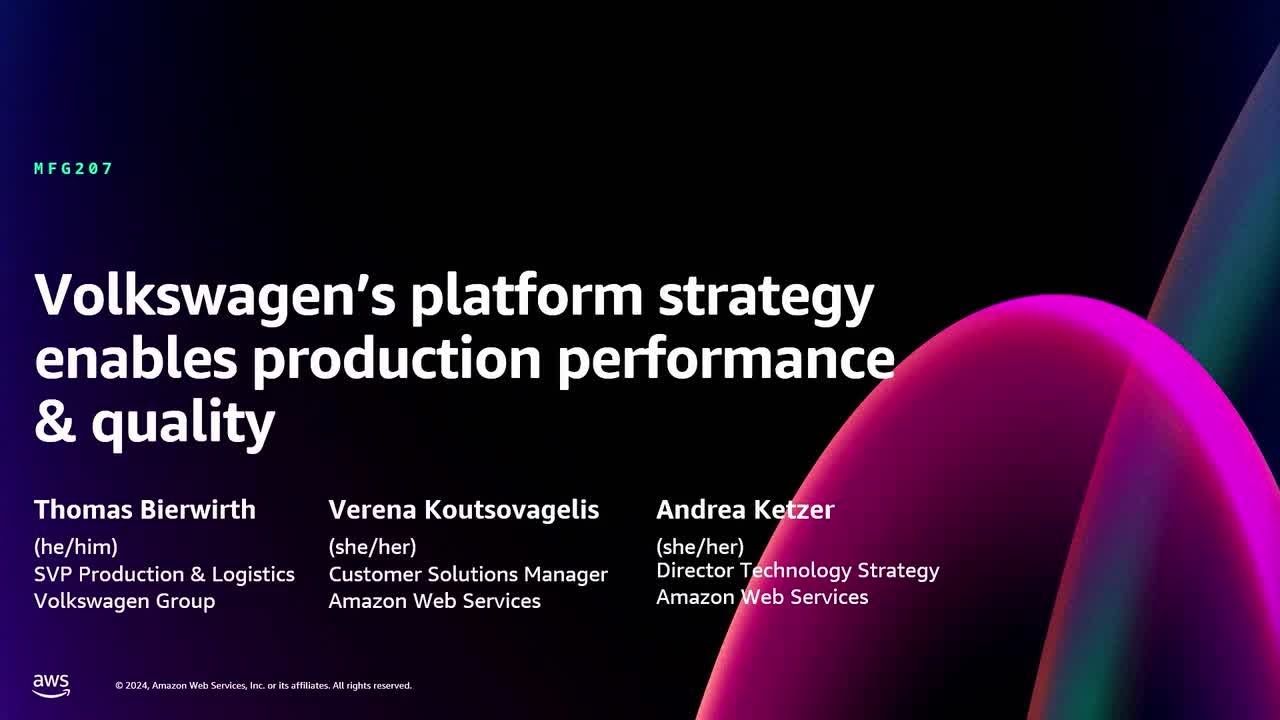 Volkswagen's Digital Transformation Journey at AWS re:Invent 2024 ...