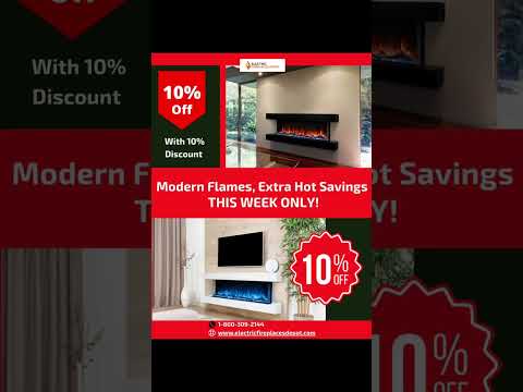 Upgrade your space with a modern electric fireplace!