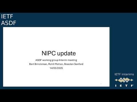 IETF interim: ASDF 2025-05-14 12:00
