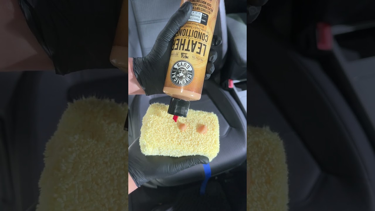 How to clean and condition leather! #shorts #leather #howto #cleaning #detailing #diy #restore