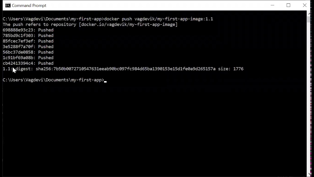 10. Push Image to DockerHub