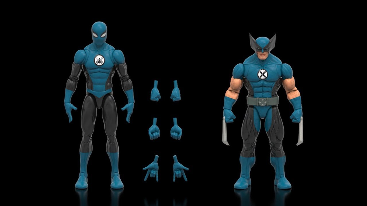 Fantastic Four Marvel Legends Spider-Man & Wolverine (FF4 Deco) Action ...