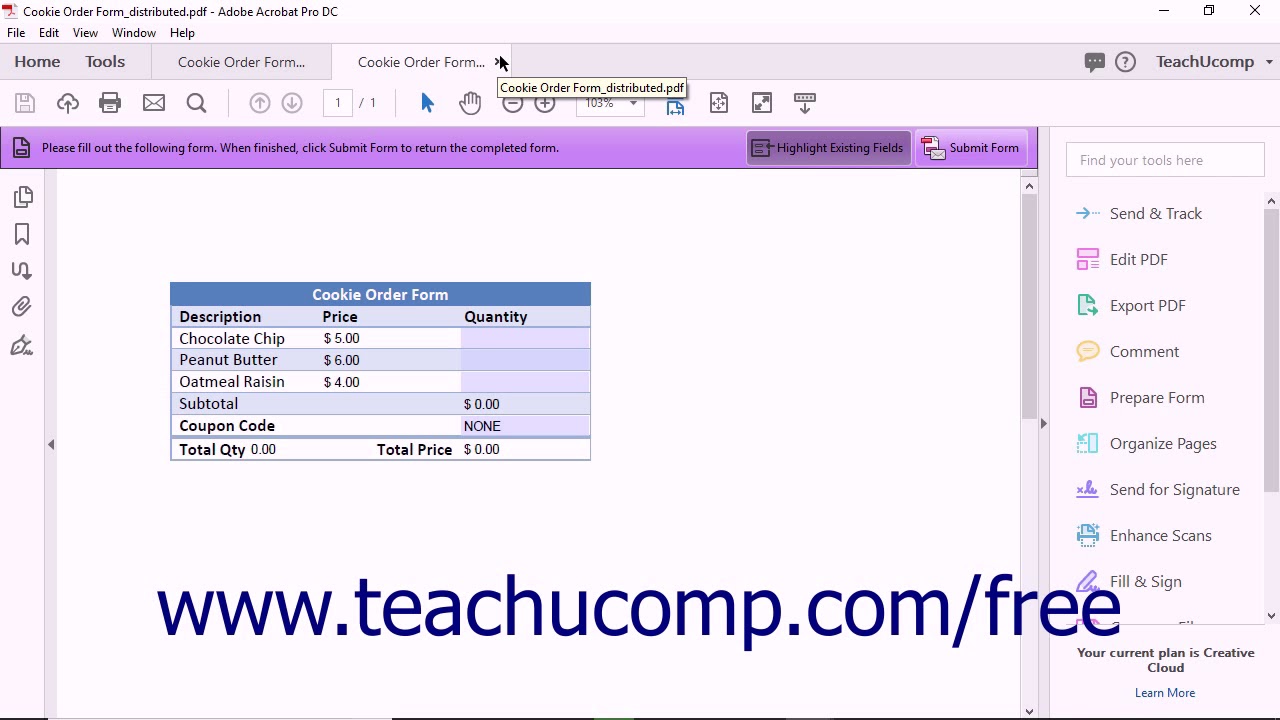 Acrobat Pro DC Tutorial Using Tracker with Forms - Adobe Acrobat Pro DC Training Tutorial Course