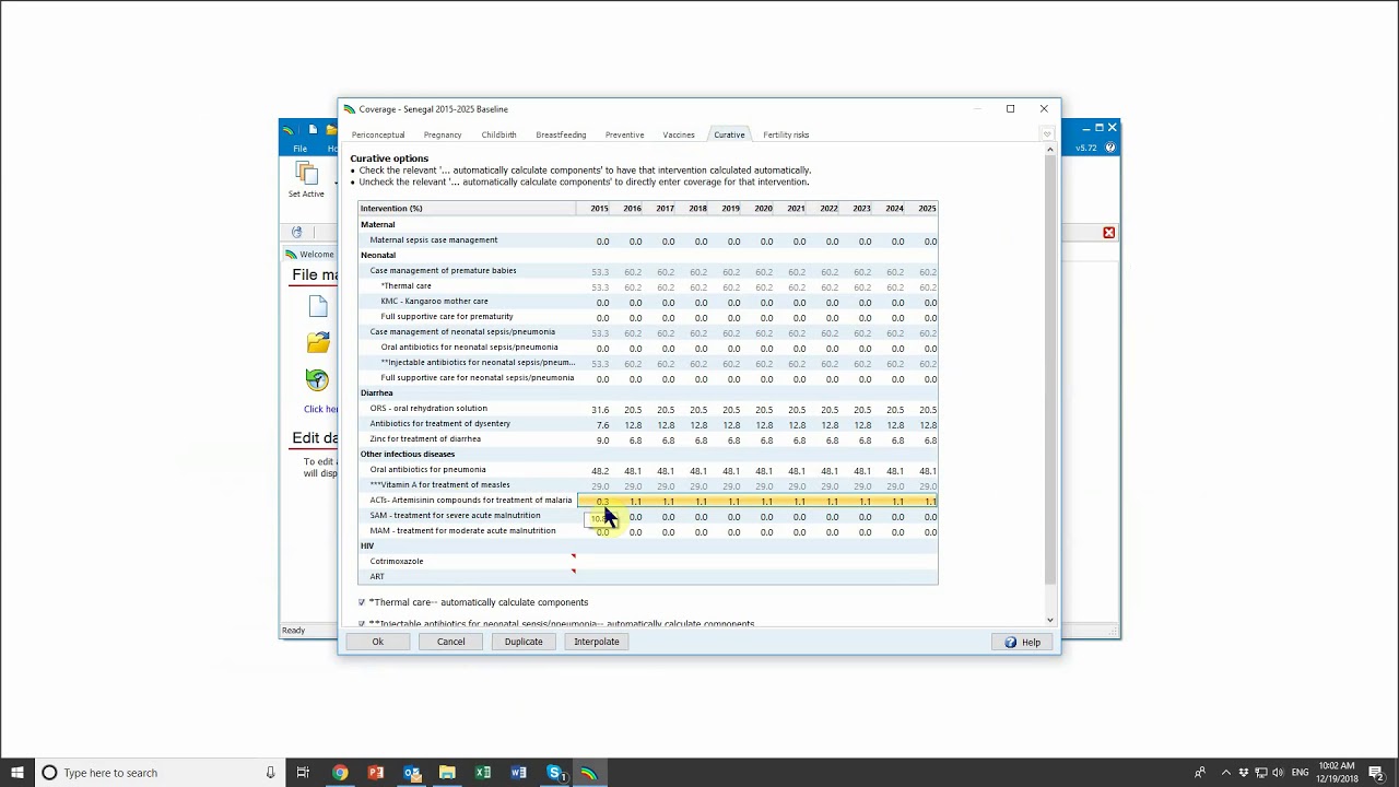 Software demonstration - Scaling up interventions in LiST