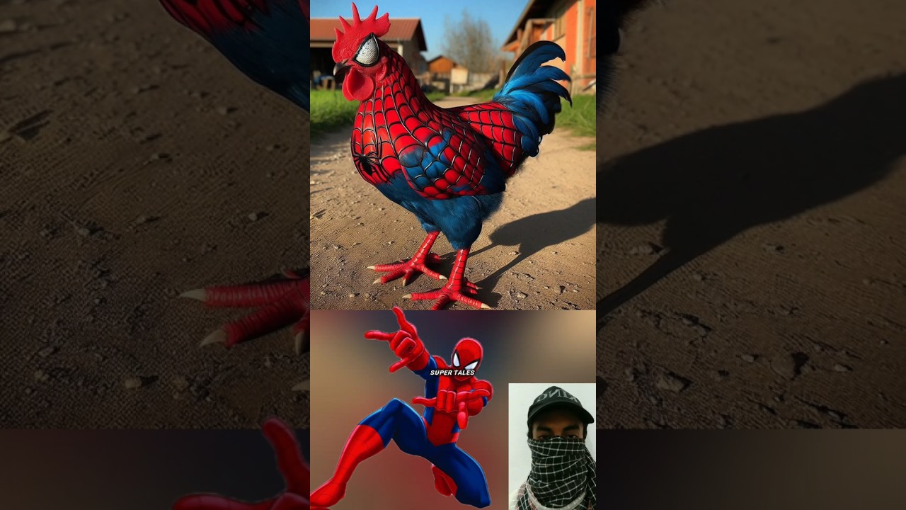 superhero but chicken💥 Marvel and DC All characters #marvel #avengers #spiderman #superhero #shorts