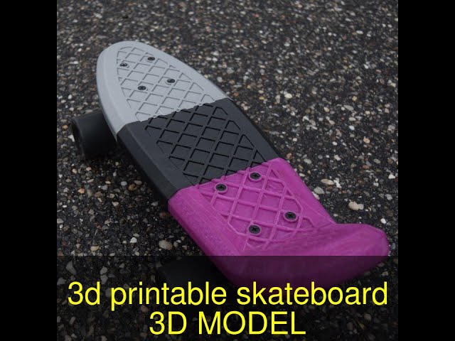 3d printable skateboard 3D Model - FlatPyramid