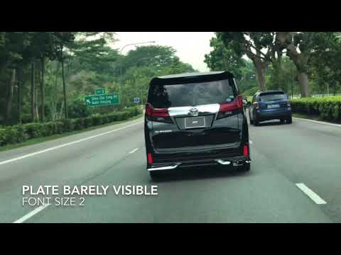 Tiny Number Plate Barely Visible VF 77 Toyota Alphard