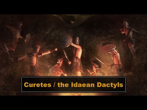 The Curetes / the Idaean Dactyls, benevolent mythical figures of Crete ...
