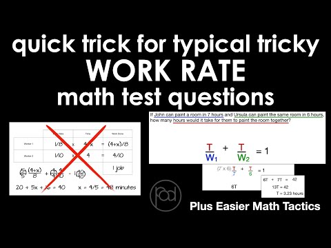 Quick Trick for Work Rate Problems