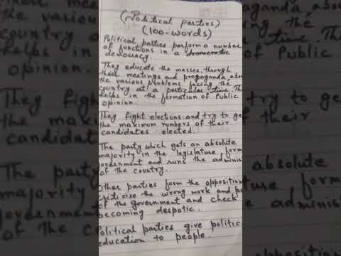 definition of political party in 100 words | polscience