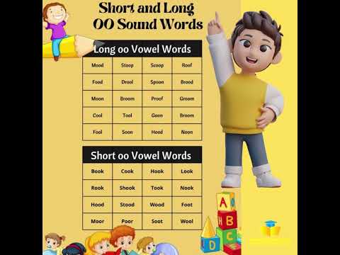 oo words phonics | long and short oo sound words #phonicssounds #phonicssoundsofalphabets