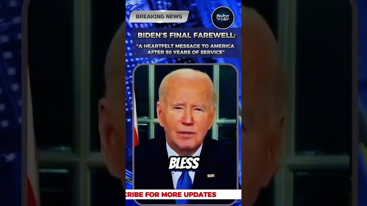 Biden’s Final Farewell: A Heartfelt Message to America After 50 Years of Service