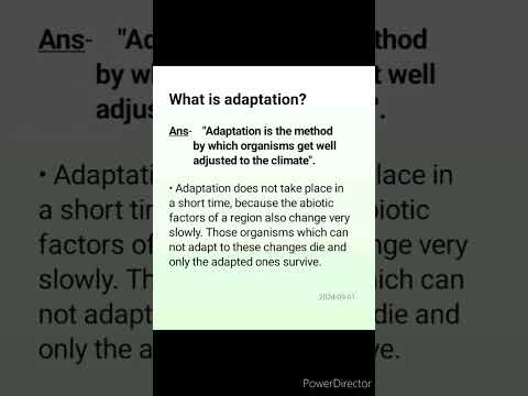 Class -6. What is adaptation? definition# Science.