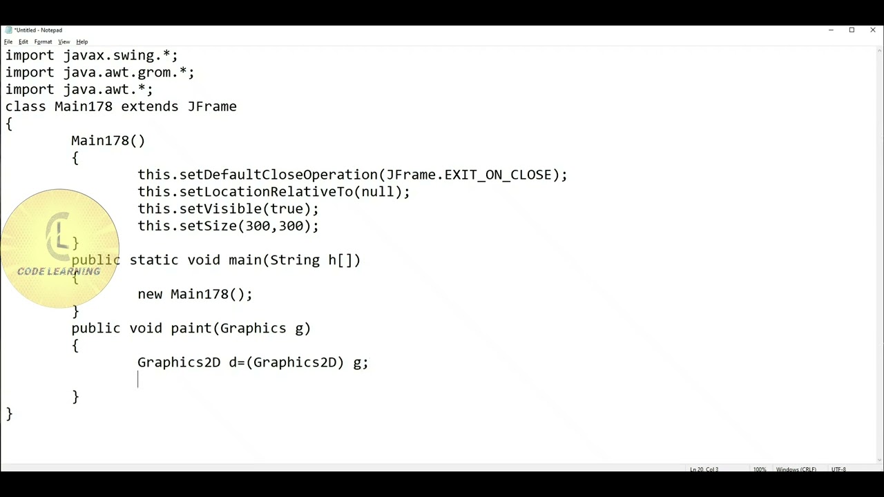 Java | Graphics2D 'Arc2D' | CodeLearning