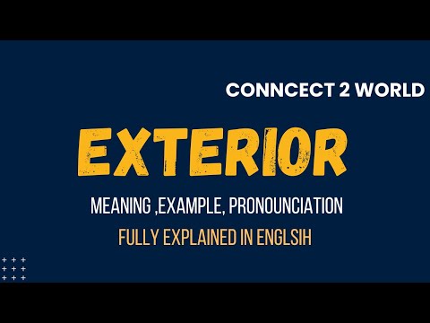 What Does exterior Means || Meanings And Definitions With exterior in ENGLISH