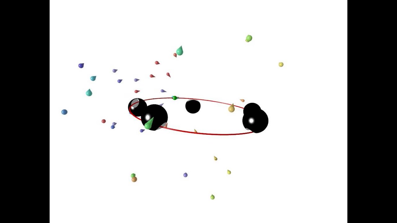 Flocking Algorithm in povray: avoiding collisions by C/R^0.2