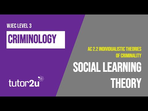 Social Learning Theory | WJEC Criminology | Unit 2 | AC. 2.2 | Revision