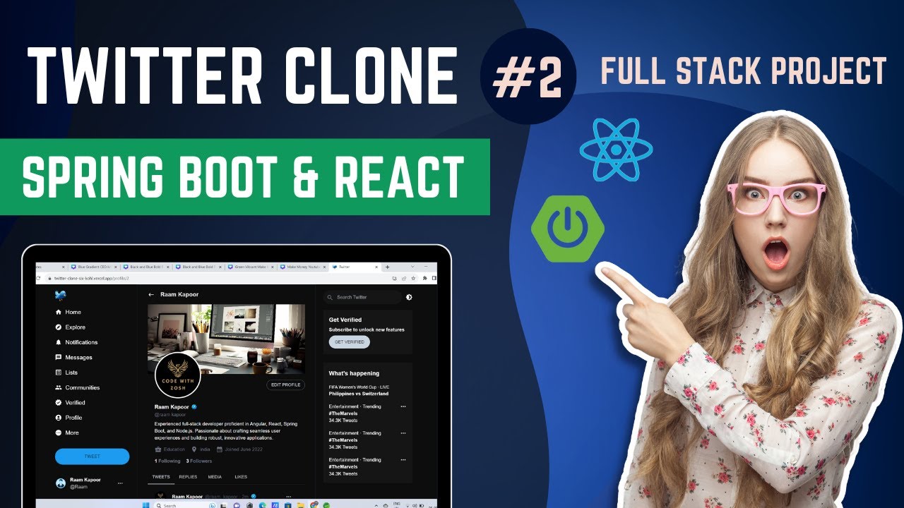 Building A Production Level Twitter Full Stack Clone |  React and Spring Boot Project