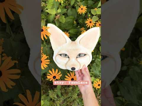 New fennec fox mask available on my etsy, FawnLace! #theriangear #therianthropy #therian #fennecfox