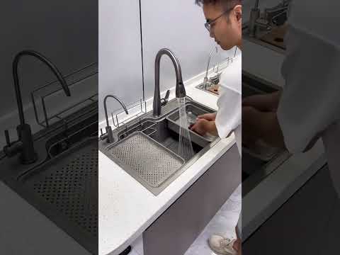 Can Be Fitted with Water Purification Taps' Sink:Built-in Water Filter Mount! 🚱#StainlessSteelSink