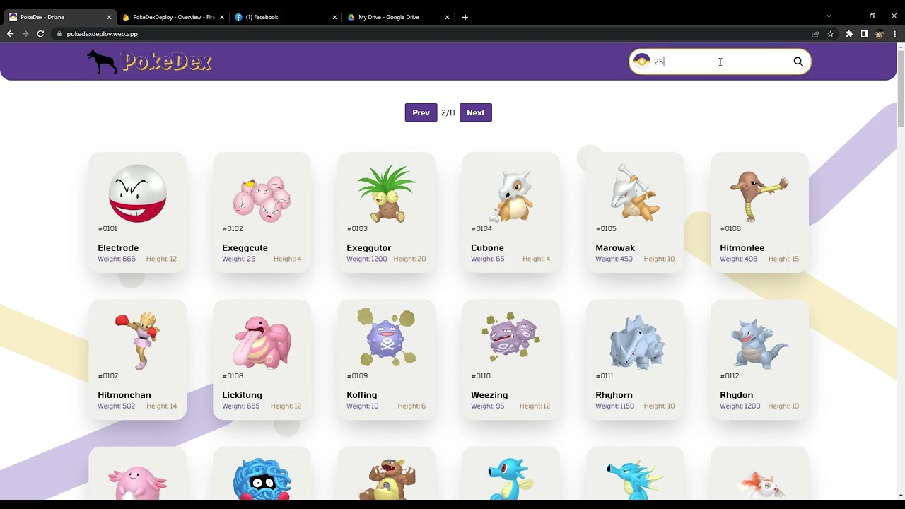 PokeDex Clone - PokeAPI, ReactJS, TailwindCSS, ReactQuery