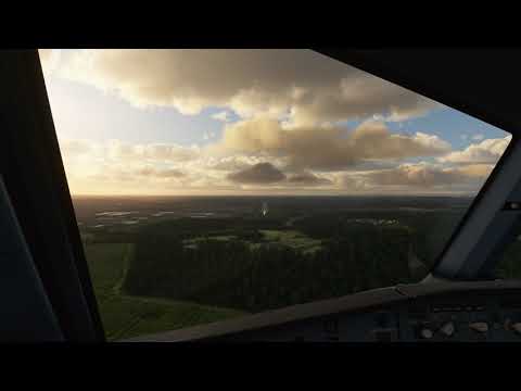 Cockpit A320 AirAsia • landing at Kuala Lumpur • MS Flight Simulator