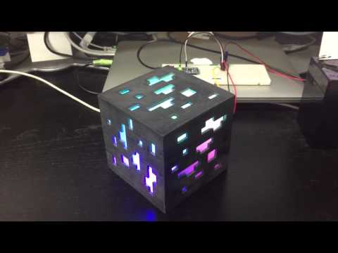 Minecraft diamond ore lamp by I_am_me - Thingiverse