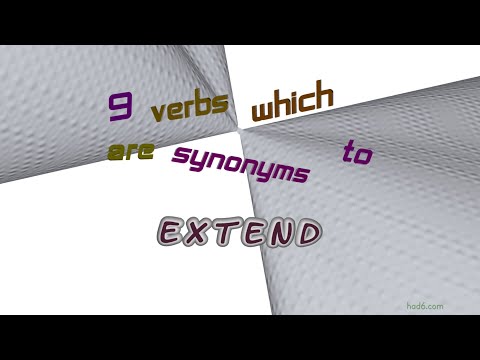 extend - 10 verbs which are synonyms of extend (sentence examples)