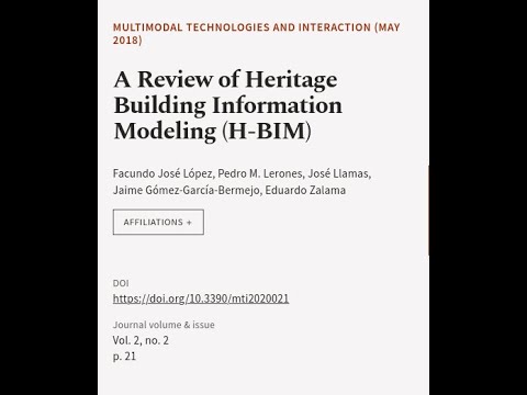A Review of Heritage Building Information Modeling (H-BIM) | RTCL.TV