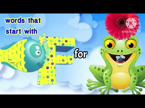 Words that start with 'F' | F for Frog 🐸, Flower🌼, Fairy🧚♂️, Fruit🍏, Fish 🐟 | ABC for Preschoolers