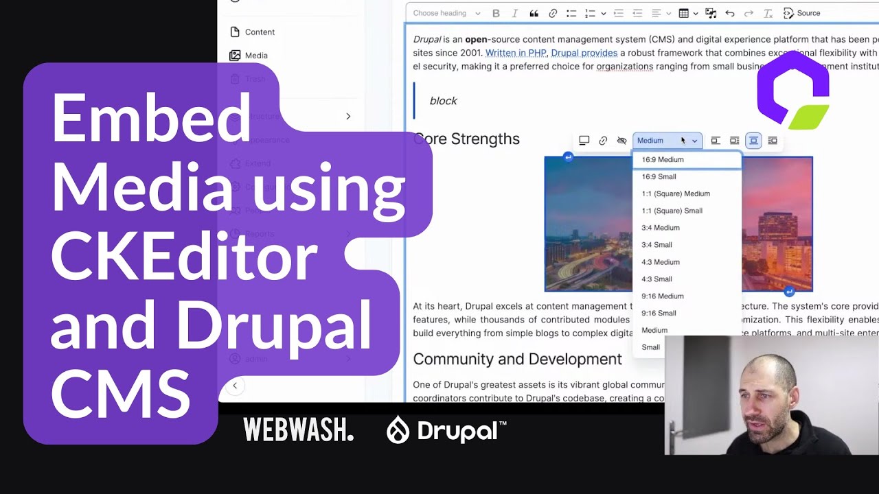 Embed Media using CKEditor and Drupal CMS