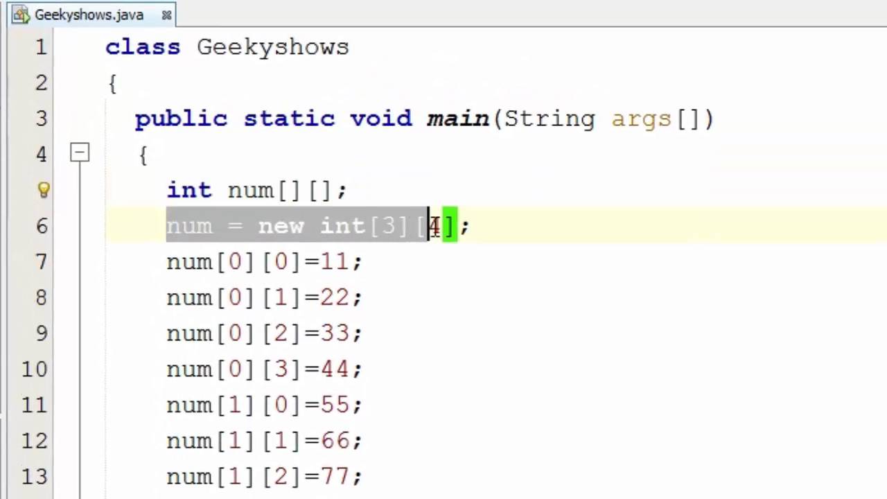 75. Two Dimensional Array Example in Java Programming (Hindi)