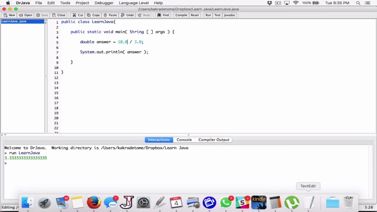 35. Integer Division - Learn Java