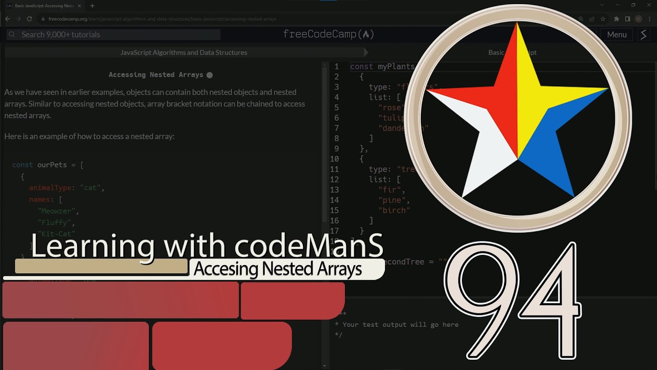 JavaScript Basic 94: Accessing Nested Arrays | FreeCodeCamp