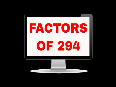 Factors of 294