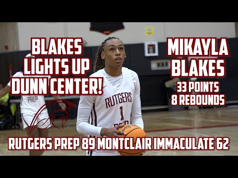 Rutgers Prep 89 Montclair Immaculate 62 | Mikayla Blakes 33 points | Girls Basketball highlights