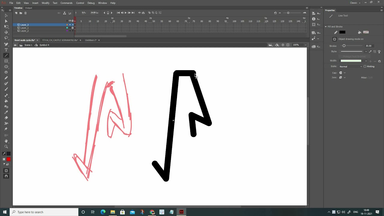 Flash animation tutorial- front run cycle (only leg)