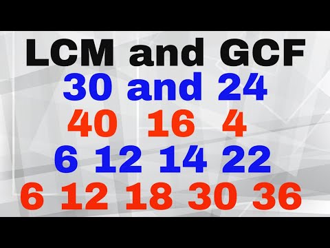 Find the LCM and GCF of 2 Numbers -3 Numbers -4 Numbers- 5 Numbers - Easy Method