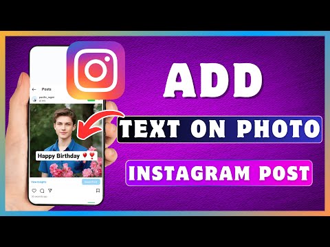 How To Add Text To Instagram Picture | Write Text On Instagram Photo Post